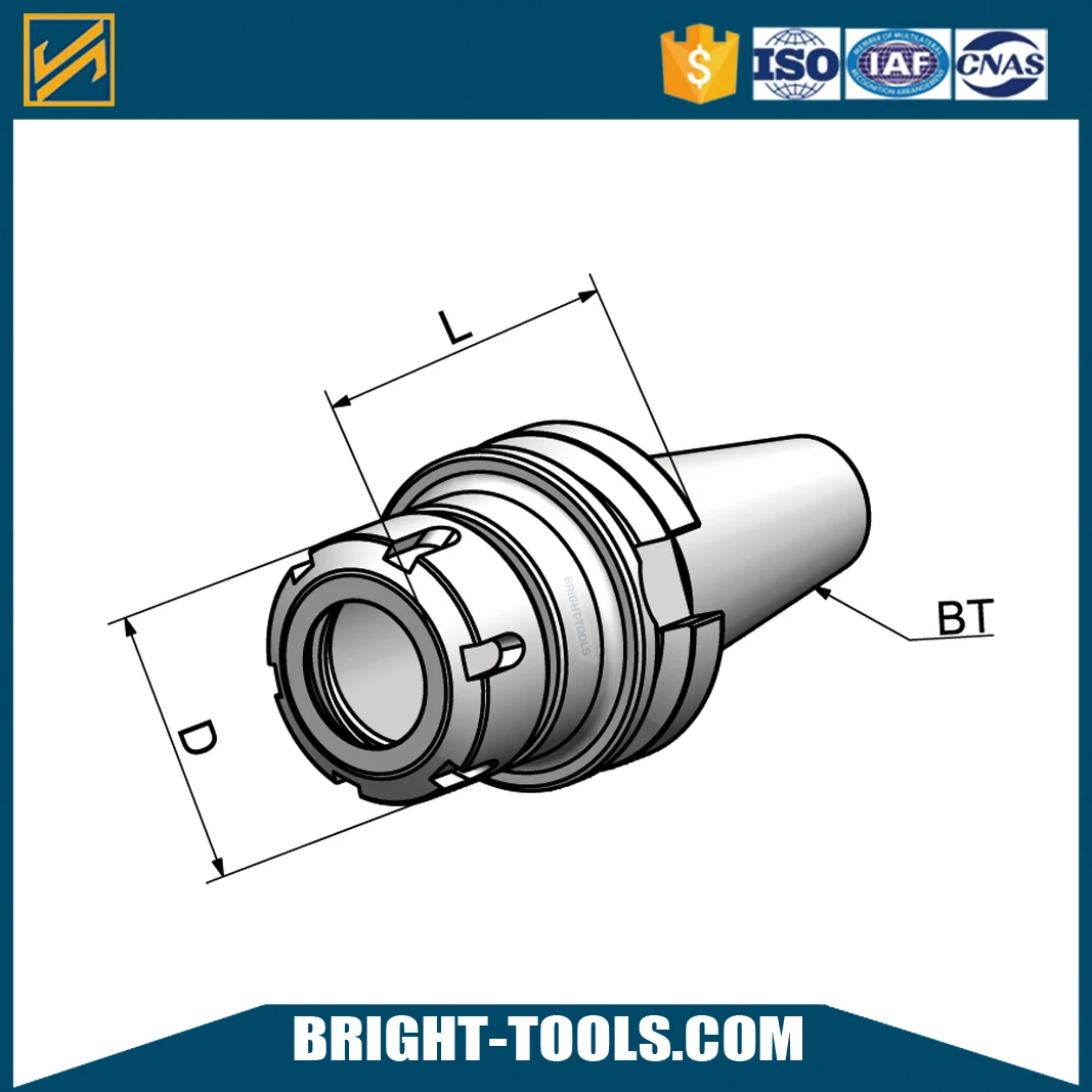 2024 Bright Tools Bt30 Bt40 Bt50 Collet Chuck Cnc Lathe Er Tool Holders ...