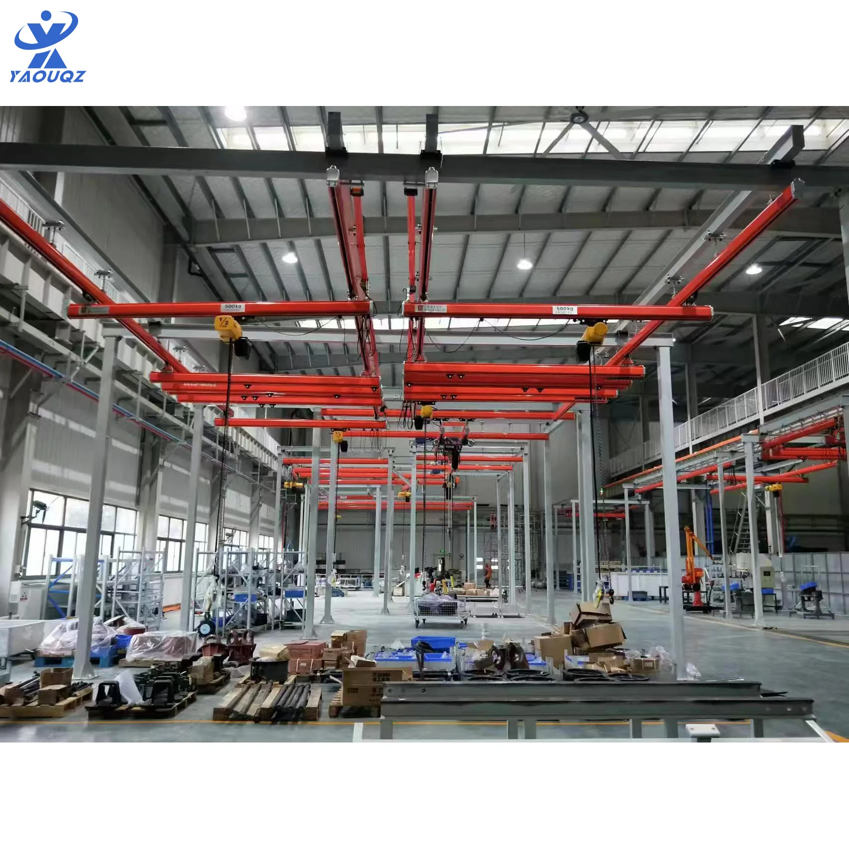 250kg 500kg 1ton 2ton Monorail Hoist Crane KBK Light Modelar Crane ...