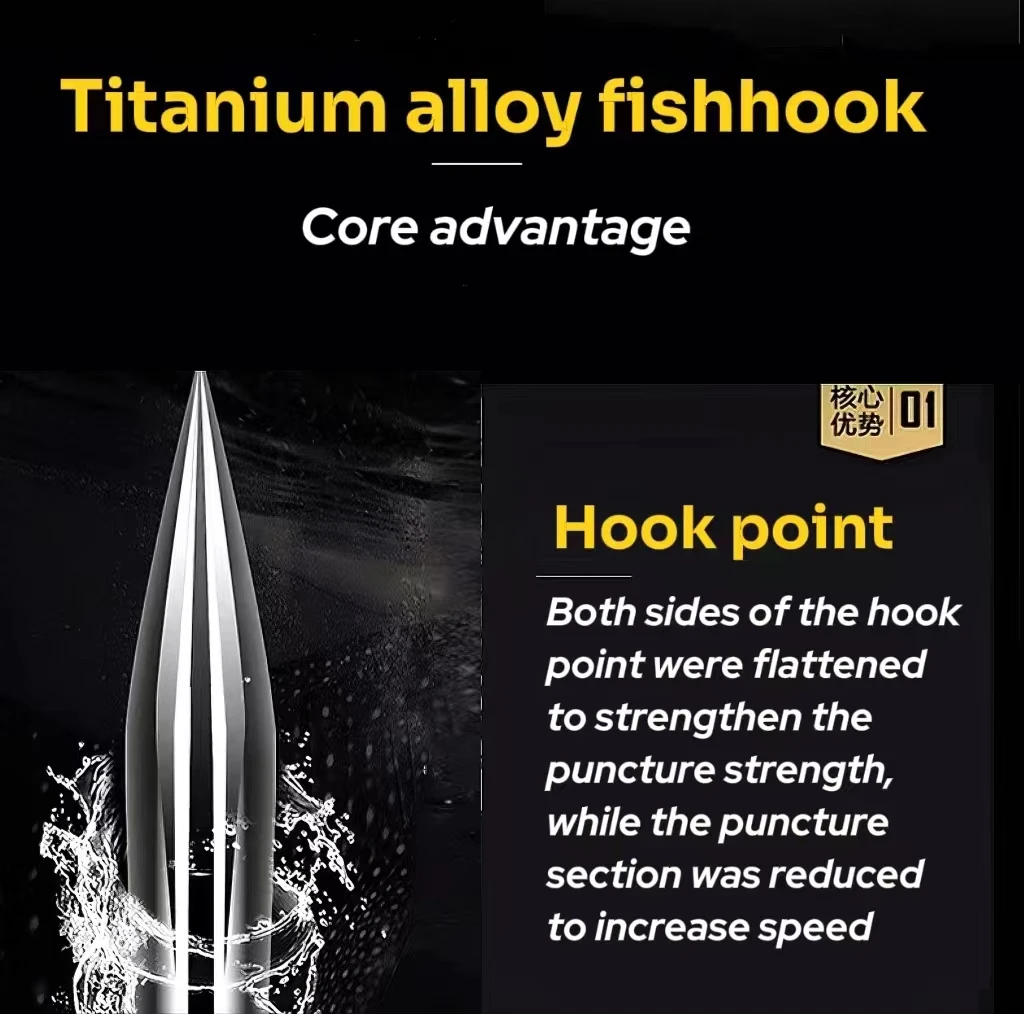Beta Titanium Alloy Freshwater Fishing Hooks Octopus Offset Circle Hook ...