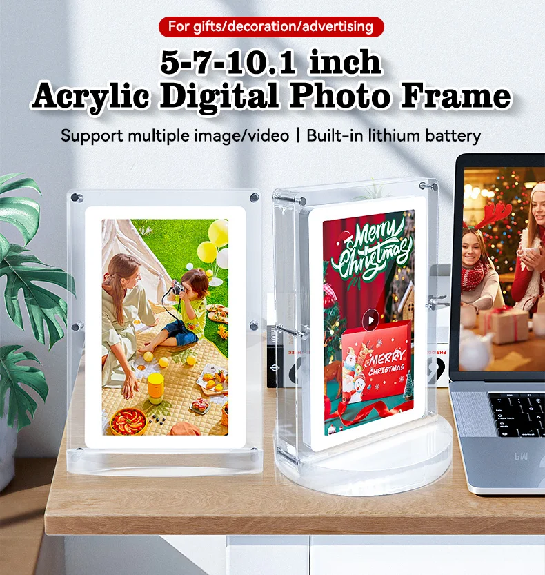 Wholesale Acrylic Digital Photo Frame with Video Playback