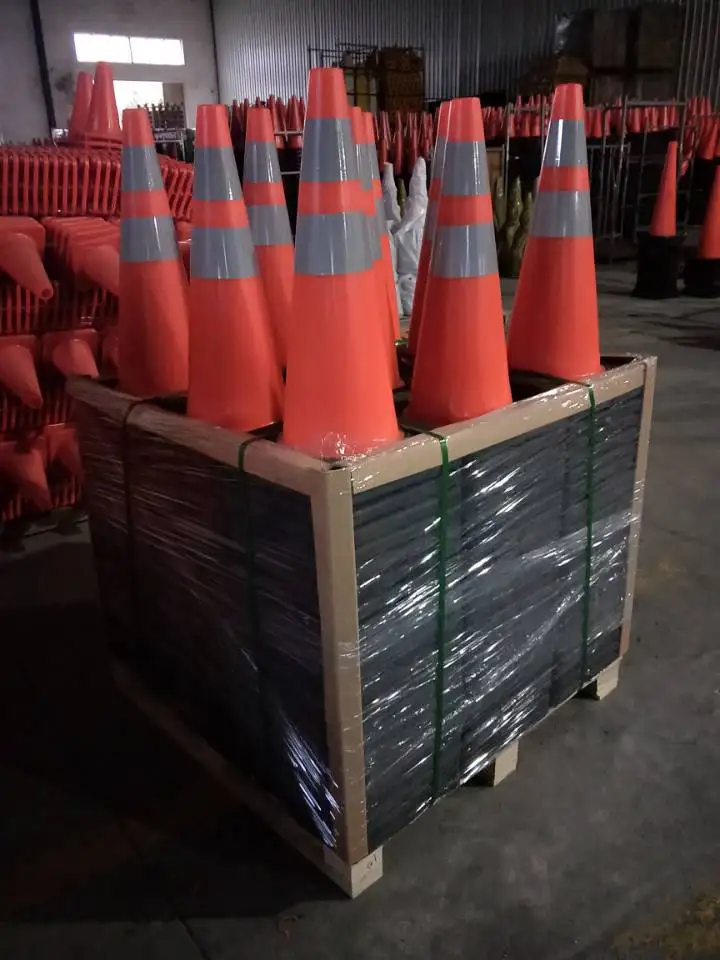 70cm-95cm Orange Pvc Traffic Safety Cone Durable Road Cone For Enhanced ...