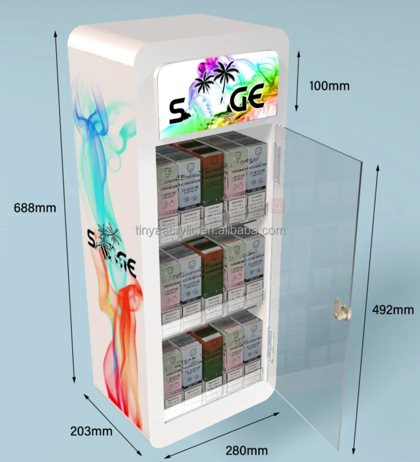 Acrylic Led Light Cigarette Display Rack Tobacco Shop Cigarette Stand ...