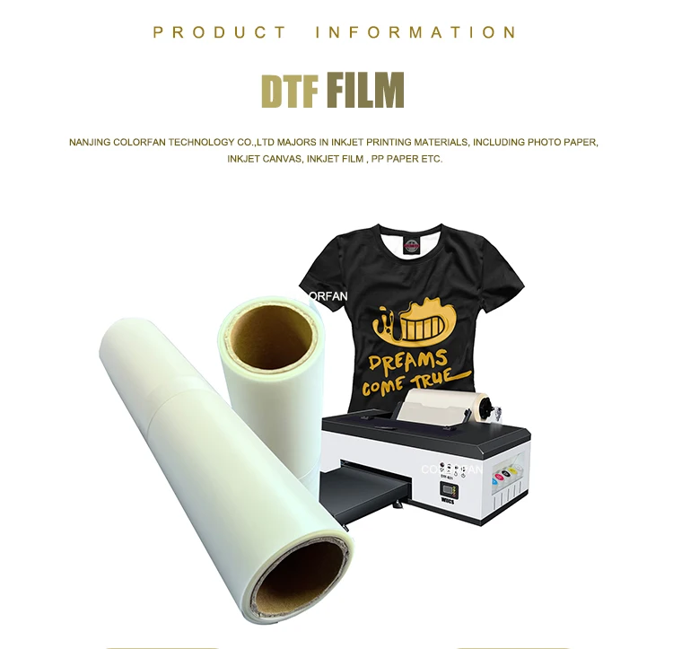 A3 Dtf转移膜30厘米打印宽度直接到dtf油墨的聚酯膜 - Buy Dtf打印机a3 30cm打印宽度直接到pet膜,直接到电影,A3 Dtf转移膜 Product on Alibaba.com