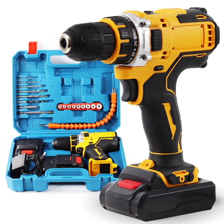 High Quality 20v Cordless Power Wireless Drill Electric Drill Machine ...