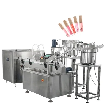 Automatic Capping And Labeling Rotary Type Lipgloss Cosmetic Lip Balm ...