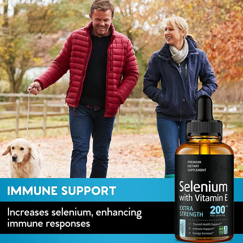 Oem/odm/obm Natural Selenium 200mcg Liquid Selenium Drops Vitamin E ...