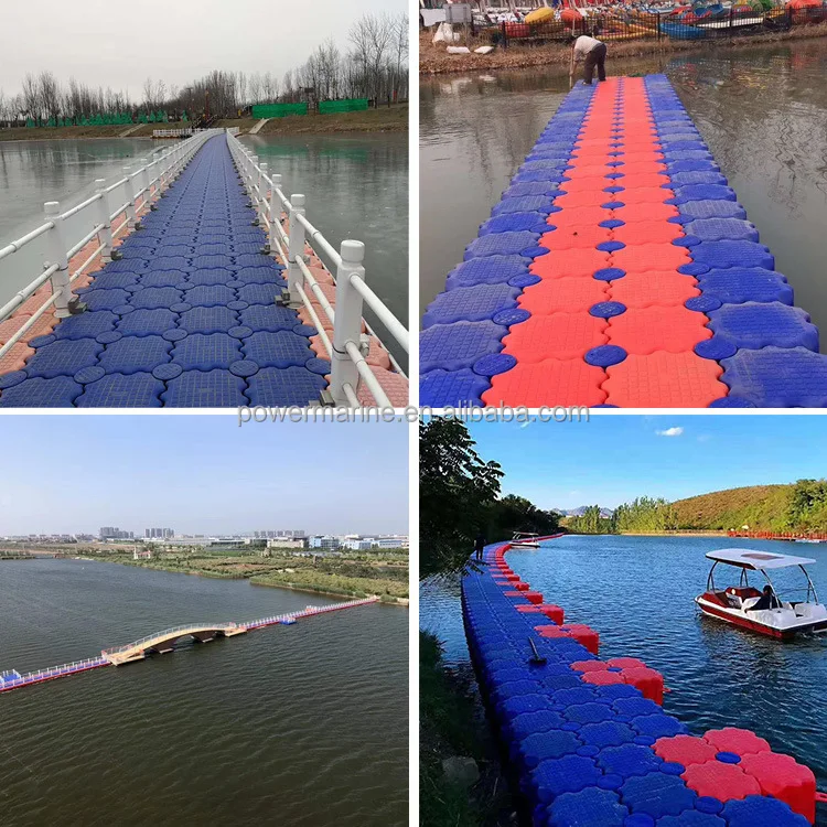 Marine HDPE Modular Plastic Floating Dock Cubes Pontoon