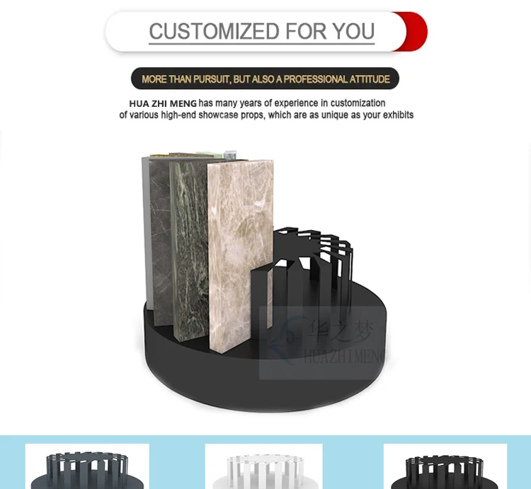 Circular Rotating Ceramic Porcelain Tile Display Rack Mosaic Stone ...