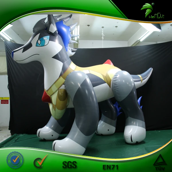 Hongyi Made 5m Long Giant Glossy Inflatable Wolf Sexy Cool Shiny ...