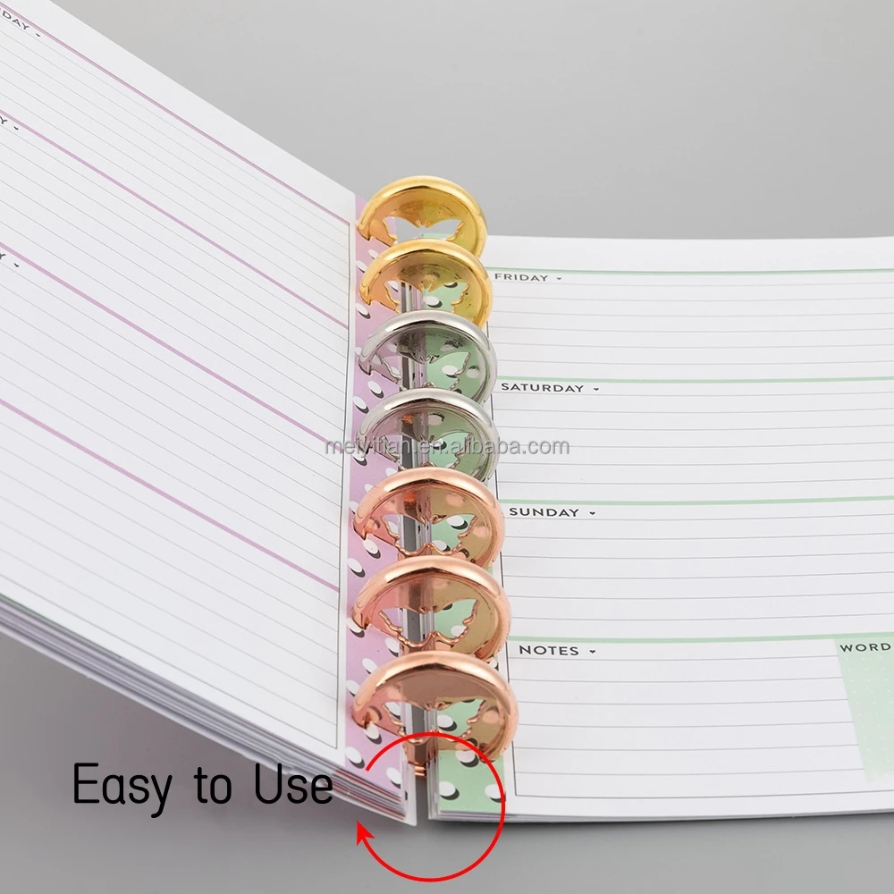 28mm Binding Expansion Discs - 7 Colors for DIY Notebooks