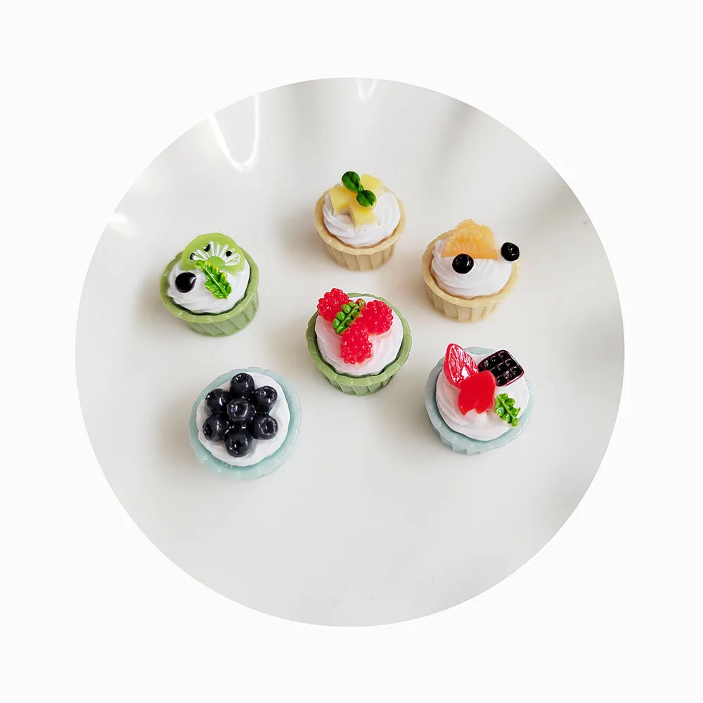 16*18mm Simulation Food Miniature Cake Resin Models for Doll House ...