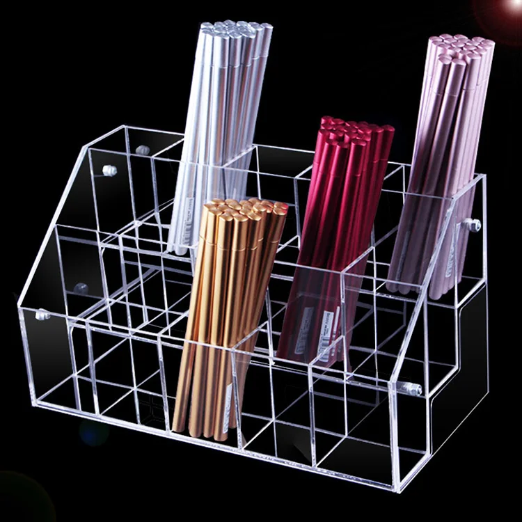 Acrylic Pen Rack Display Shelf - Modern & Eco-friendly