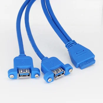 Computer Motherboard Usb Data Cords Ide 20 Pin To Usb 3.0 Panel Mount ...