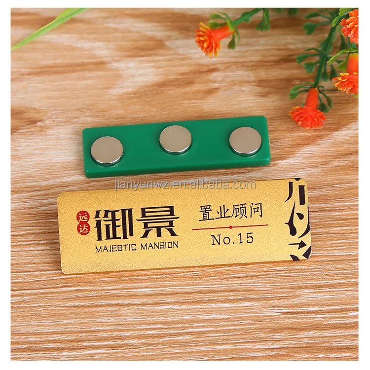 Custom Plastic Sheet Printed logo with Magnet Magnetic Hard Pvc Name ...