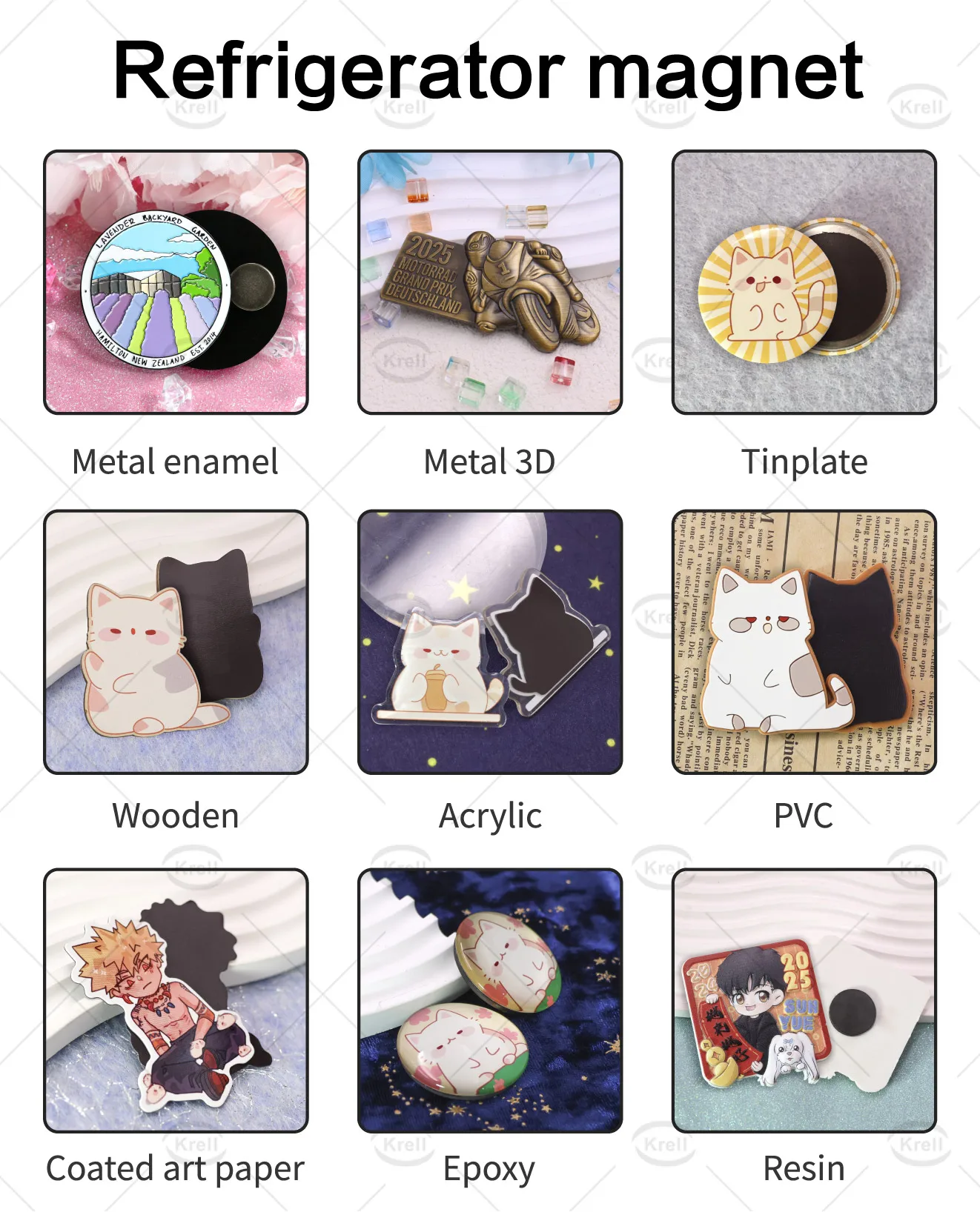 Customized Magnets for Refrigerator Stickers Multiple Materials Fridge ...
