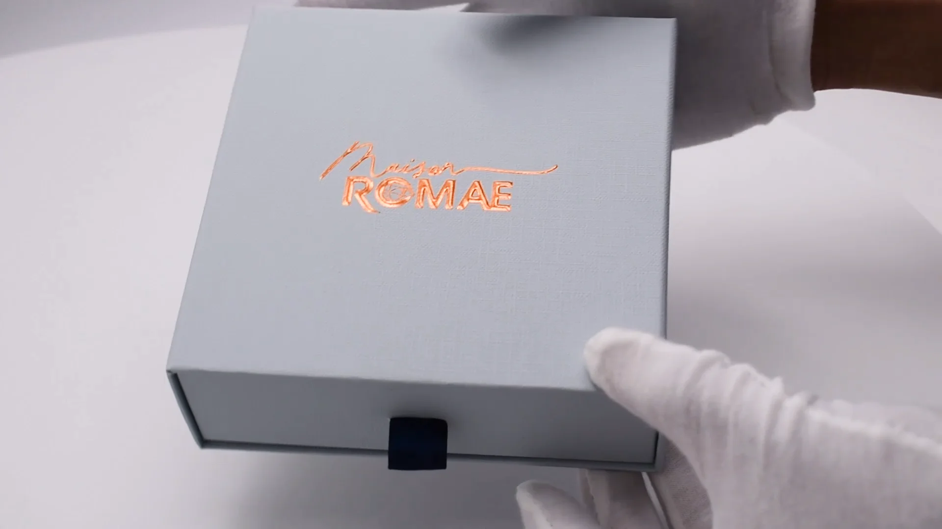 Customized Luxury Hot Stamping Logo Texture Paper Jewelry Packaging ...