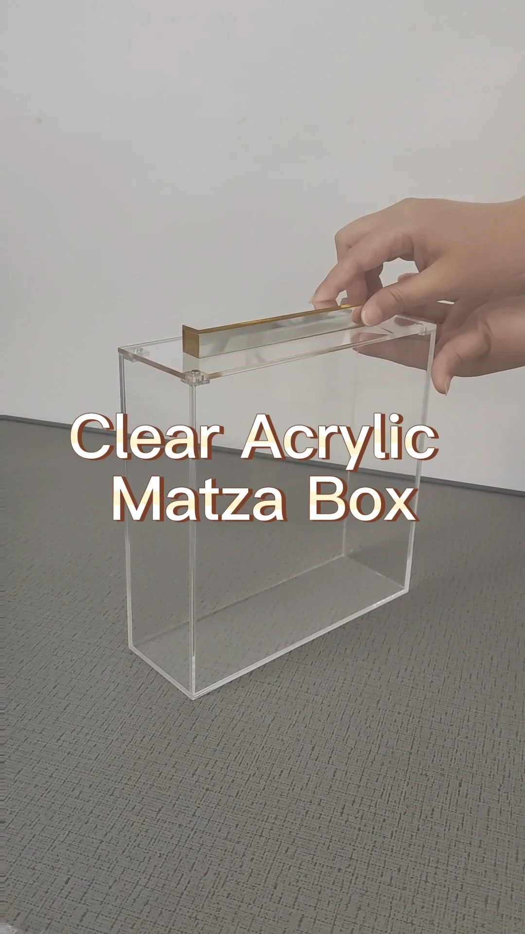 Square Acrylic Mazta Box Passover Matzah Box Lucite Matzo Case Holder ...