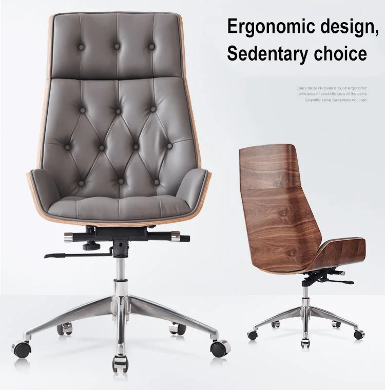 Solid Wood Boss Computer Desk Chairs Adjustable Swivel Executive ...