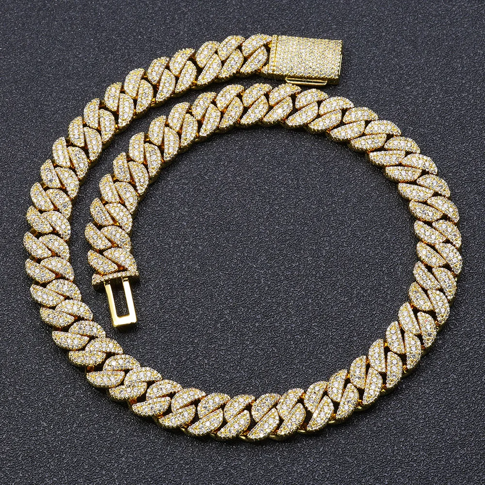 NUOYA 14MM Miami Cuban Link Chain Necklace - Luxury Hip Hop Jewelry