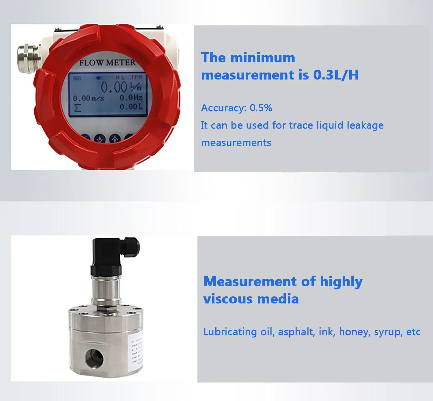 Industrial OGM Micro Gear Flow Meter Oval Oil Over Flow Sensor ...