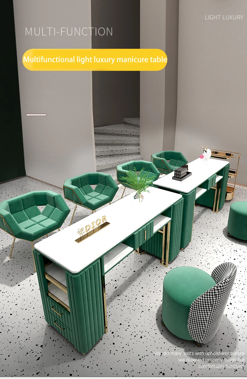 Nordic Marble Manicure Table Net Celebrity Manicure Table And Chair Set ...
