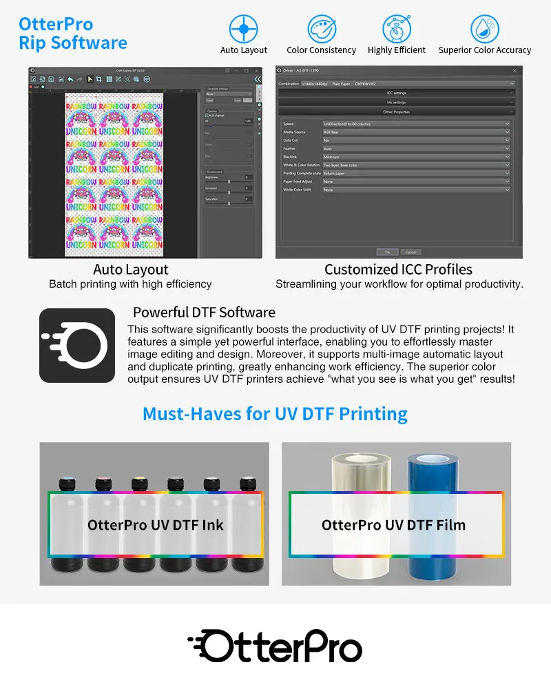 Otterpro UV DTF Printer Model C 30 - Full-Automatic System