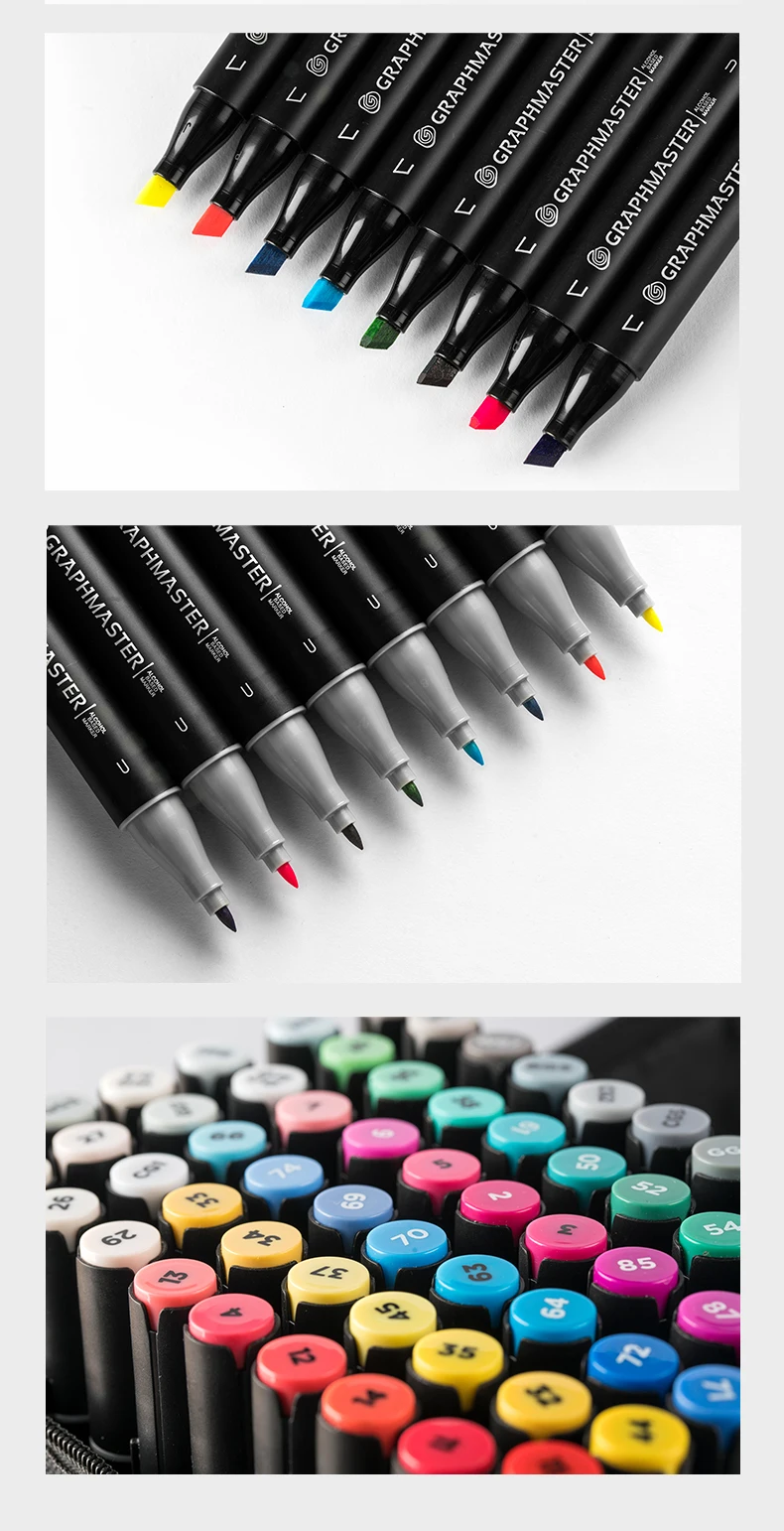 STA Alcohol-based Marker 80 Color Colors Alcohol Permanent Marker Pen ...