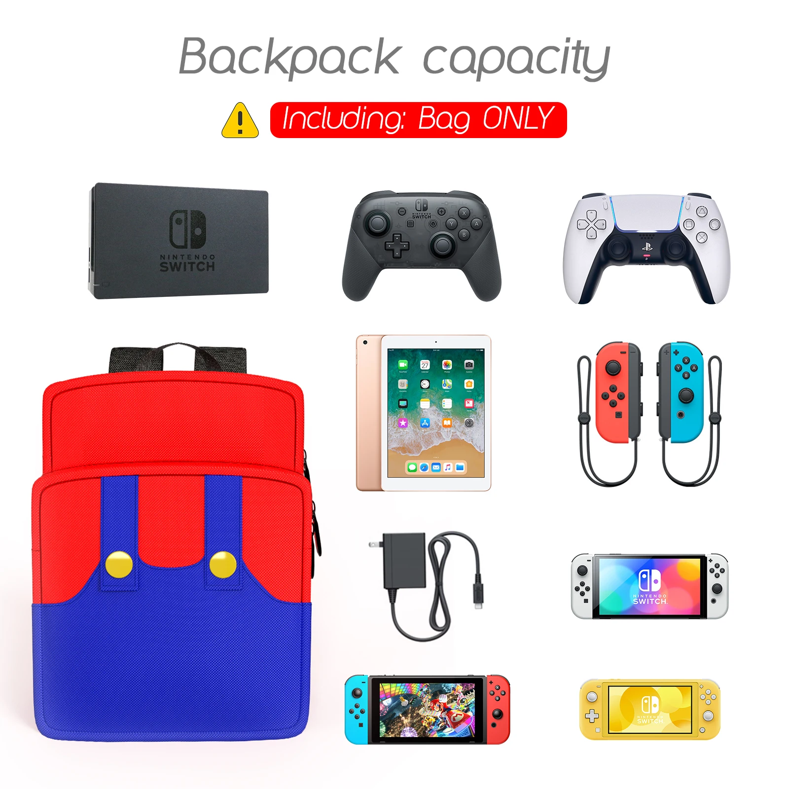 Haifva Portable Chest Bag For Nintendo Switch/lite Game Controller Phone Power Bank Travle Case ...