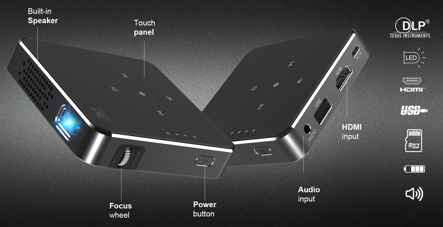 Hot Sell Dlp Mini Projector P30 Portable Home Cinema Movie Support ...