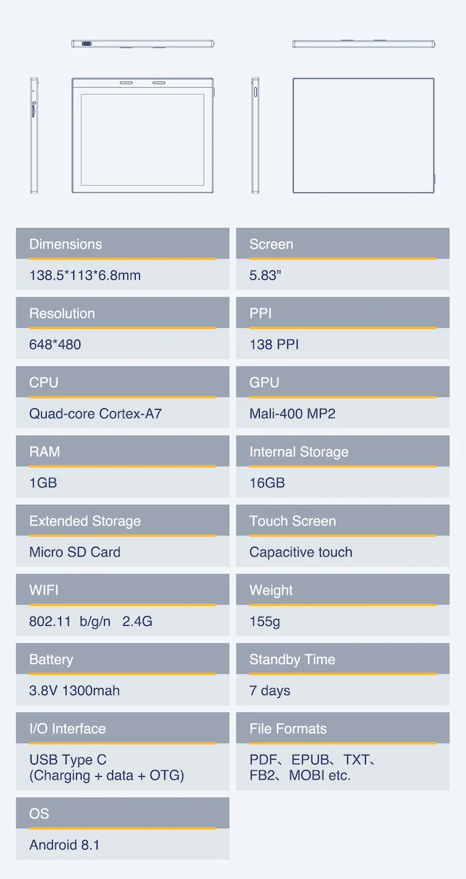 Top Seller Reading Device - EPD Ink Reader E-Paper Tablet