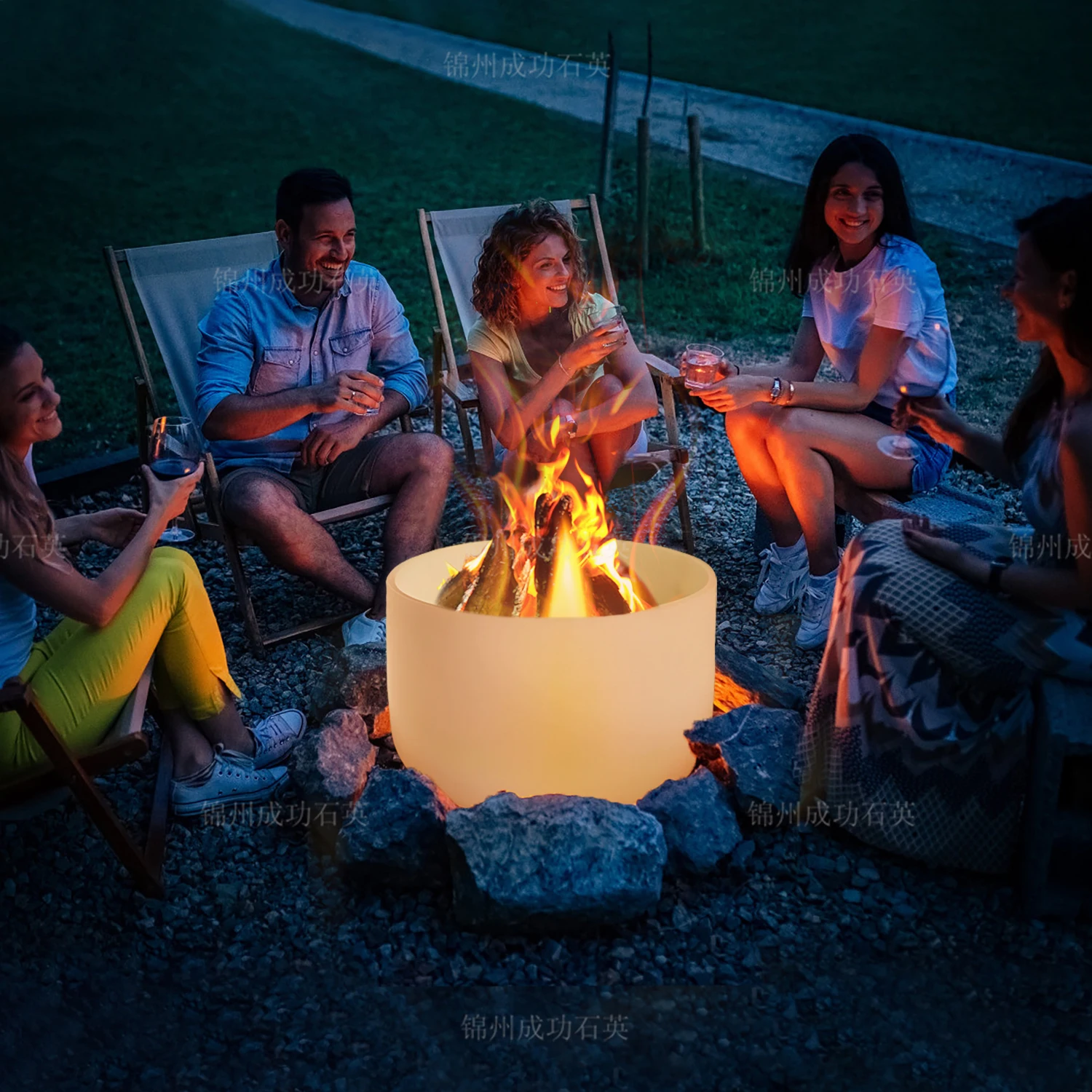 SUCCESS Bonfire Heat High Temperature Quartz Fire Pit Bowl