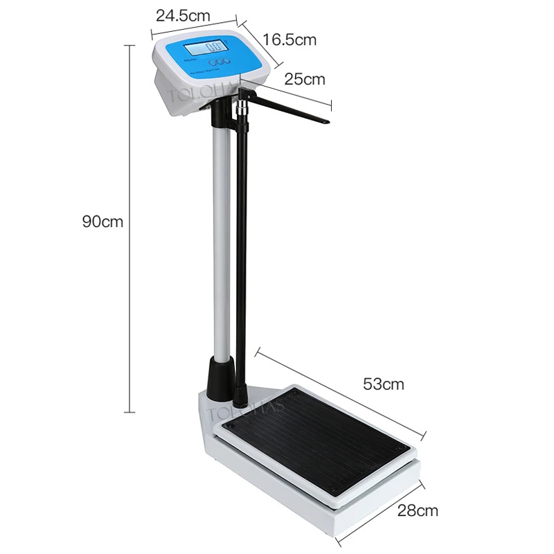 LHG815 Hospital 200kg Rechargeable Weight Scale - Digital LCD Display