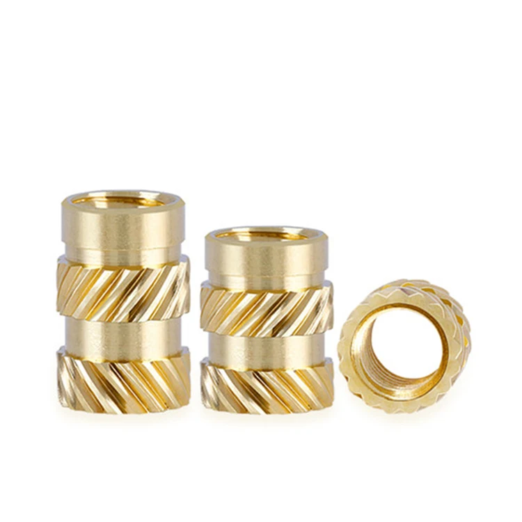 M2 M3 M4 M5 M6 M8 Knurled Brass Heat Staking Threaded Inserts Brass ...