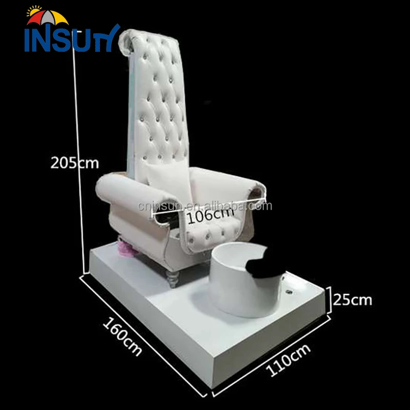 Luxury Foot Spa Chairs Pedicure Manicure Chairs Queen Pink Throne ...
