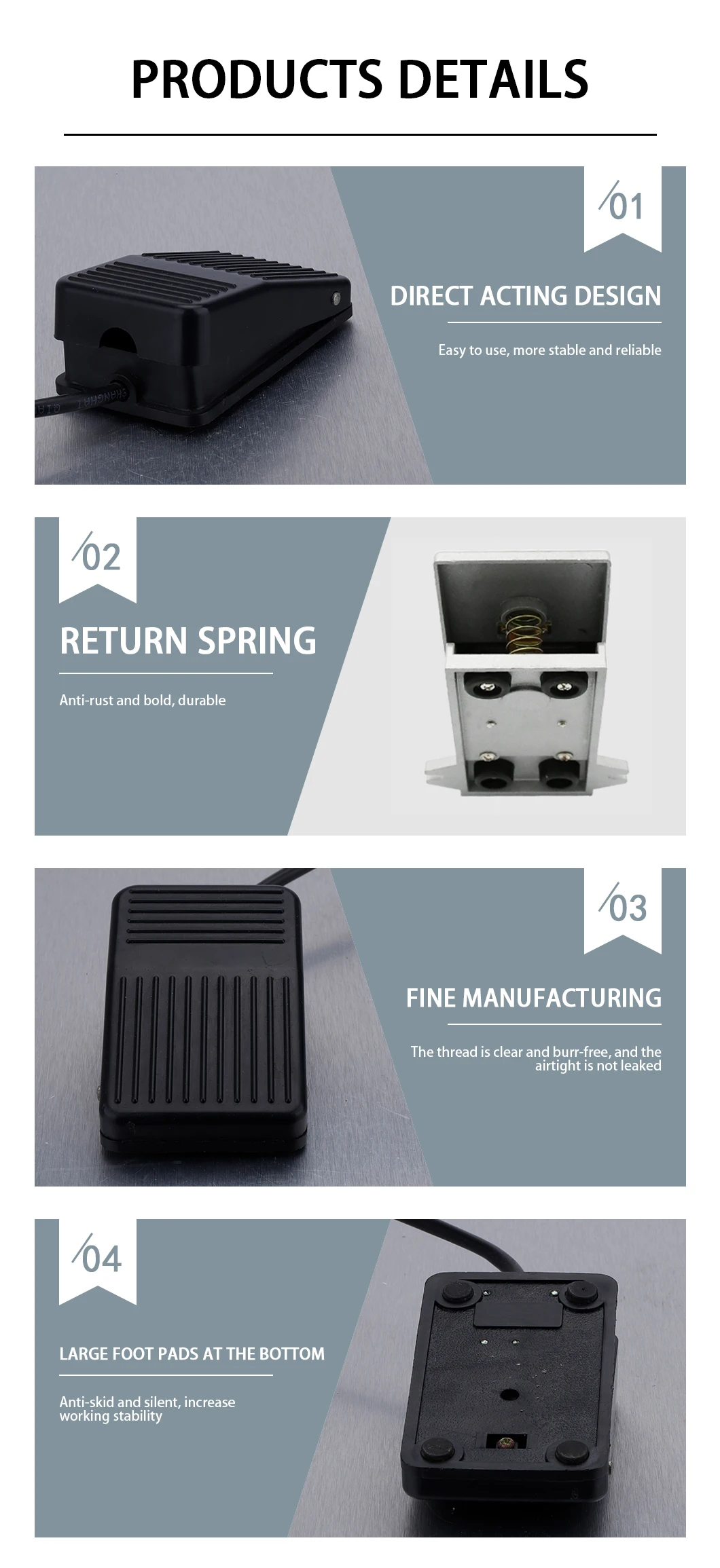 ABILKEEN Electric Foot Switch Pedal - Reliable Momentary Control