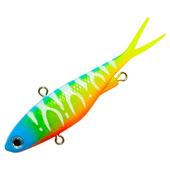 New Model 95mm 115mm Vibe Lure Fork Tail Soft Plastic Fishing Lures ...