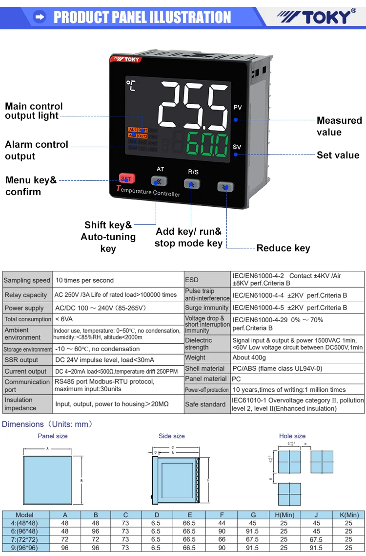High Precision Dual Pid Auto-tuning Lcd Display Screen Thermostat Temperature Controller - Buy ...