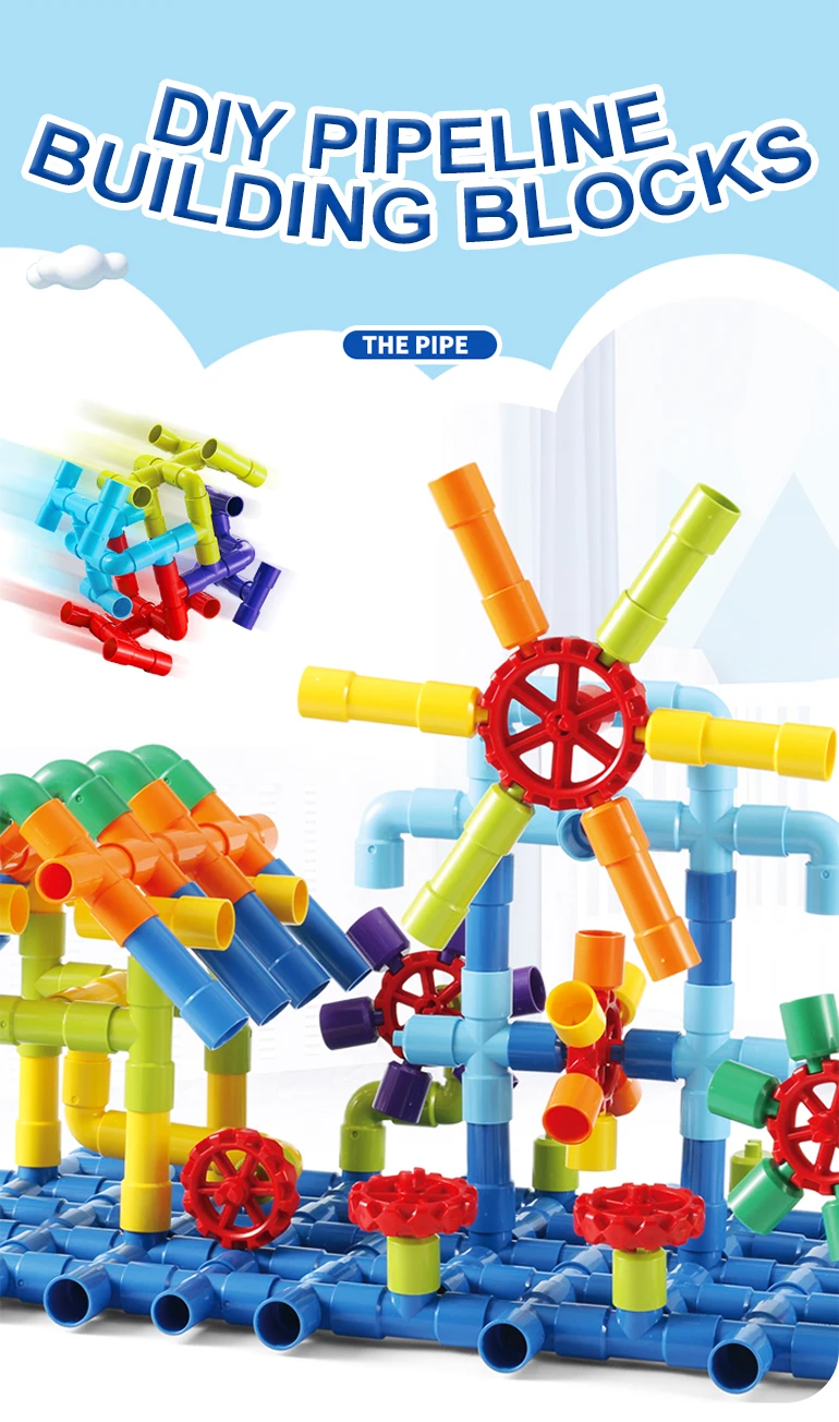 Wholesale Educational Diy Assembly Water Pipeline Block Toys Set Pipe ...
