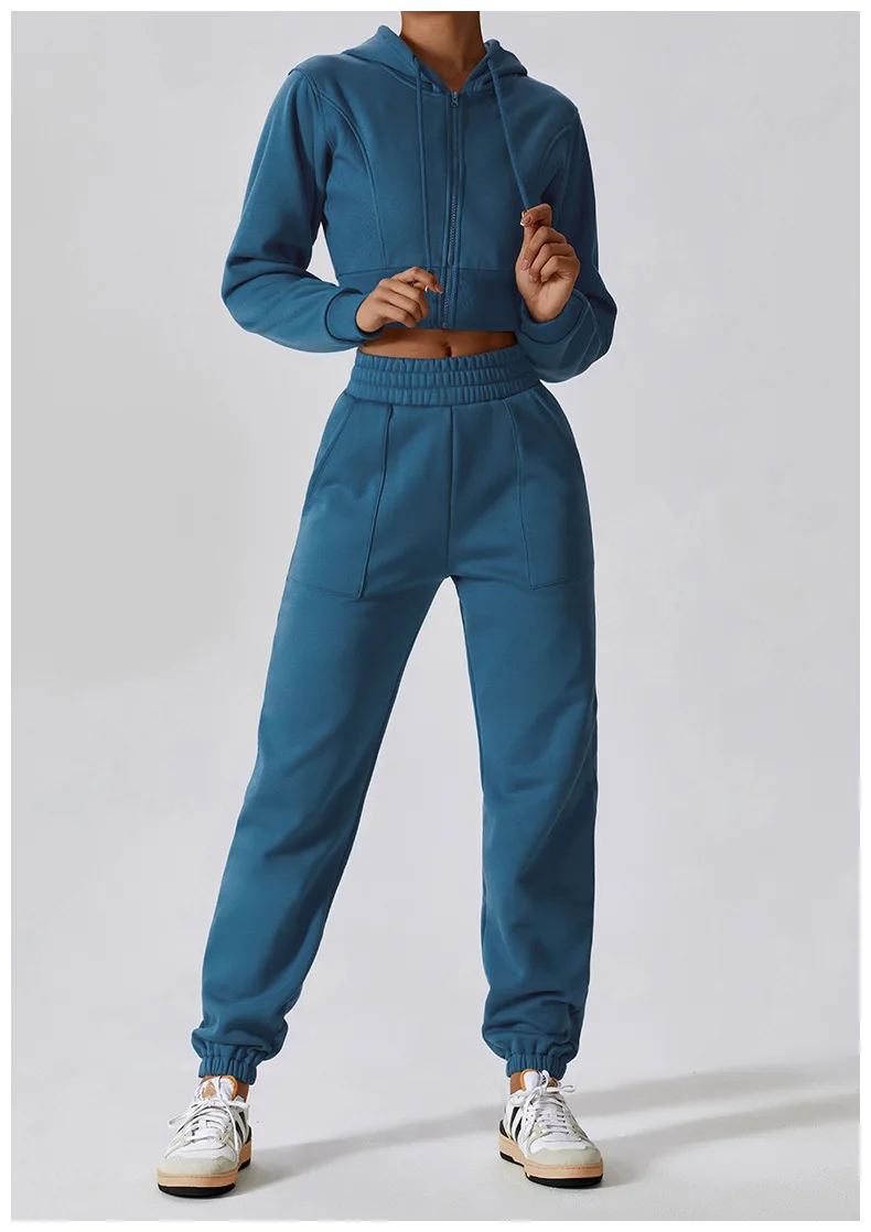 Custom 50% Cotton / 50% Polyester Women Pockets Jogging Pants Wholesale ...