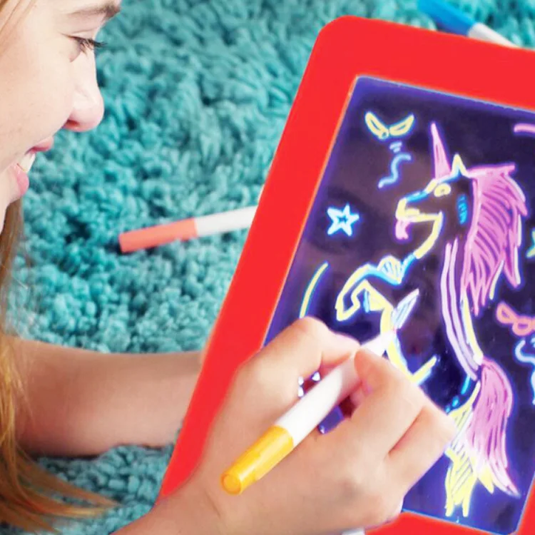Children Art Educational 3d Graphics Clipboard Fluorescence Painting ...