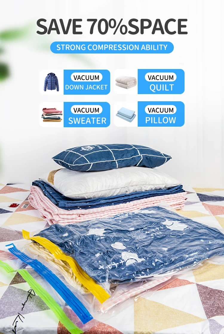 Eco-friendly Space Saver Vacuum Storage Bag Set for Clothes