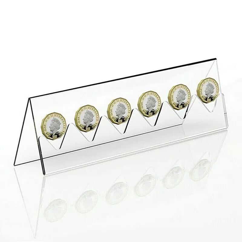 Clear Acrylic Coin Display Case - Customizable & Secure