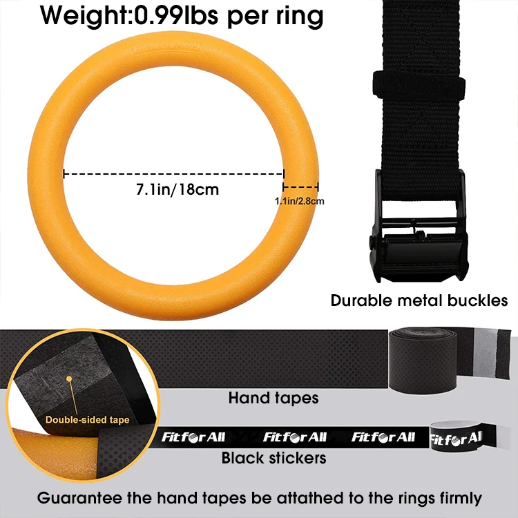 Wholesale Home Gym Workout Fitness Gym Rings Abs Plastic Gymnastic ...