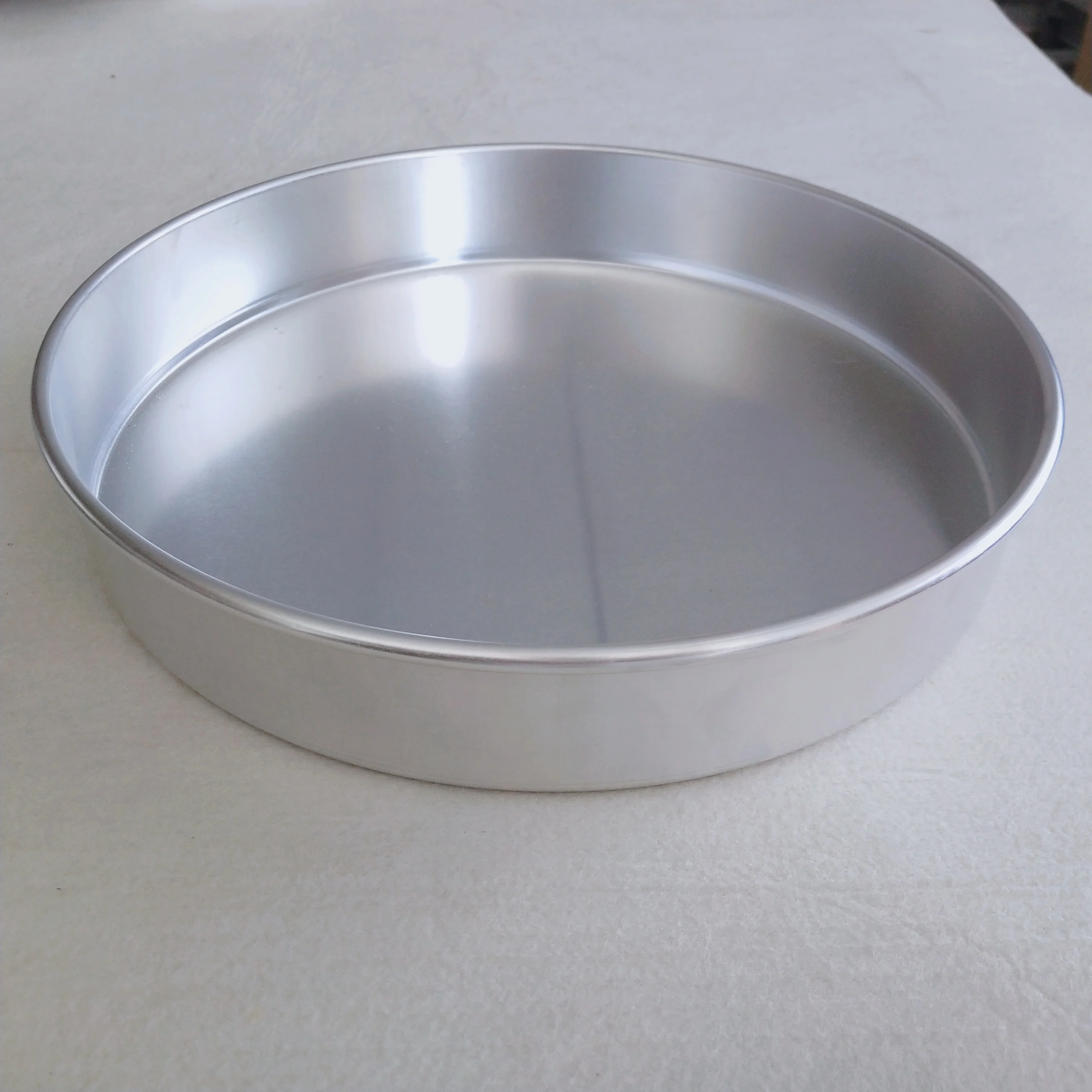 6-16 Inch Natural Aluminium Cake Mold Pans - 2 Inch Depth