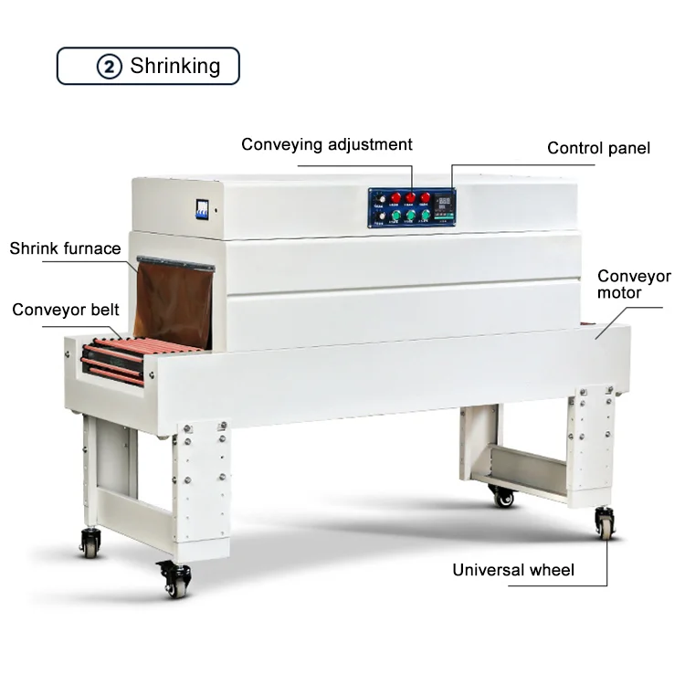 Automatic Film Wrapping Machine Shrink Box Packing Machine Carton Heat ...