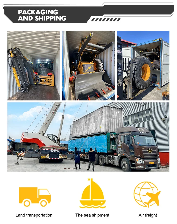New Design 4x4 Mini Wheel Loader with 5 Ton Rated Load and Attachments ...