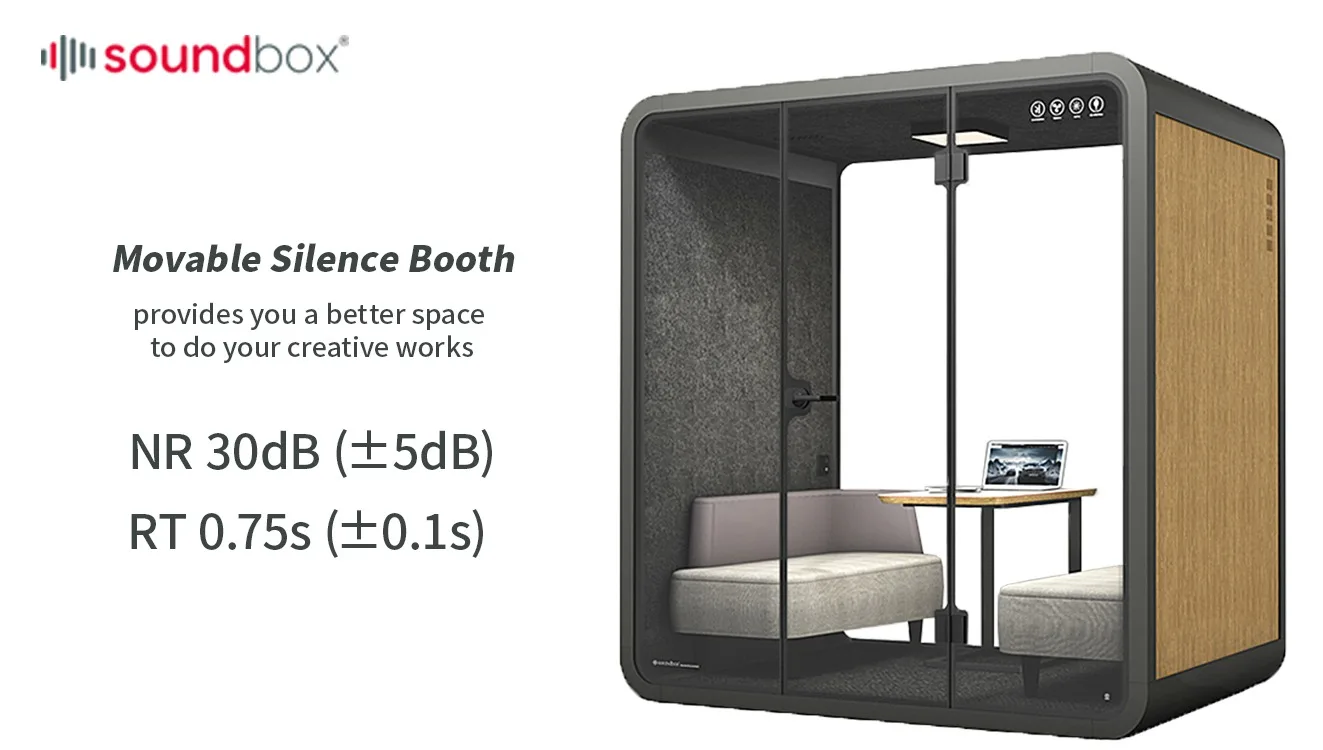 Soundproof Office Pod Portable Modular Office Booth Indoor Sound Proof Booth Private Office Pods ...
