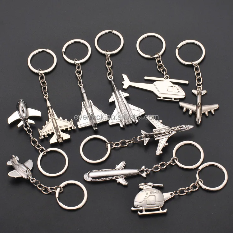 Antique Vintage 3D Aircraft Keychain - Wholesale Metal Plane