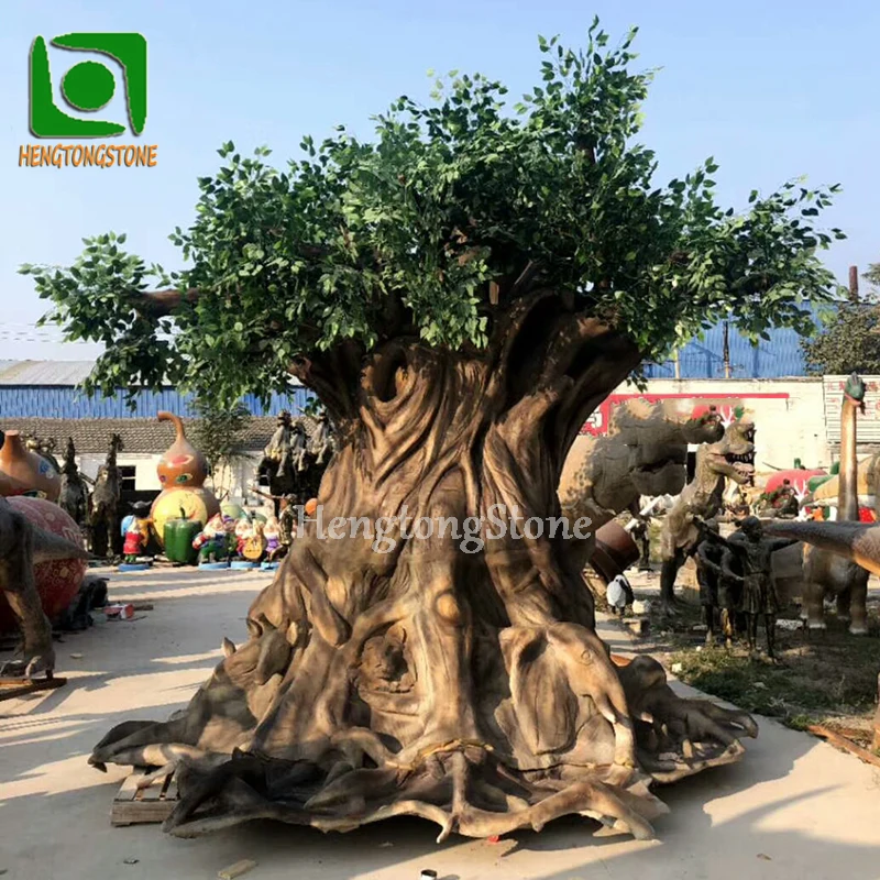 Decorative Life Size Fiberglass Tree Statue Resin Plant Statue - Buy ...