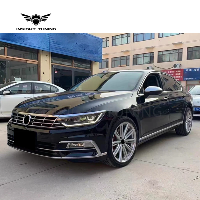 VW Passat B8 R-Line Body Kit Upgrade: Front Bumper Grille & Side Skirt ...
